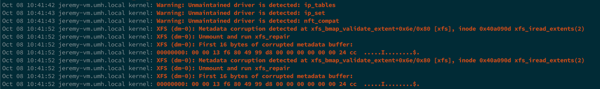 Fixing Xfs Metadata Corruption On Rocky Linux