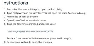 How to Add a User to the Docker-Users Group in Docker Desktop