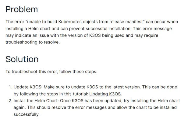 Troubleshooting Unable To Build Kubernetes Objects Error When