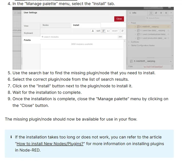 How to Get Missing Plugins in Node-RED